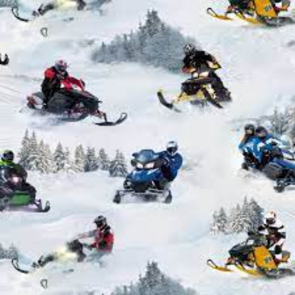 In Motion Snowmobile Cotton Fabric – MT Peak Fabric